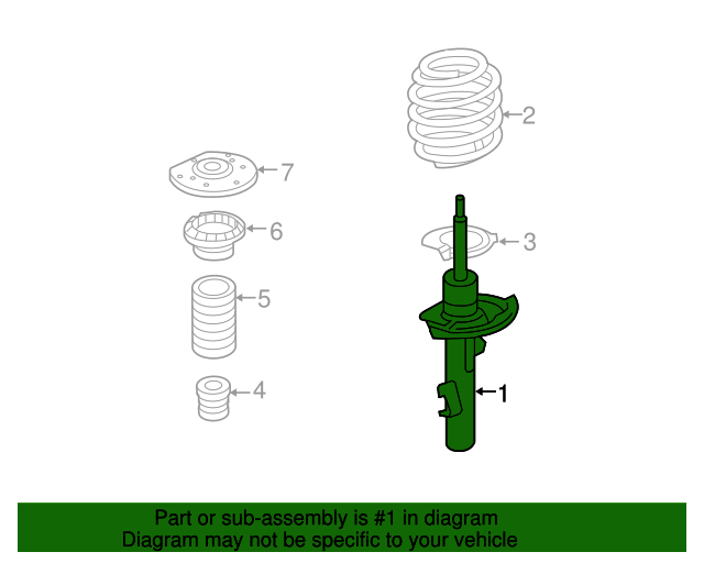 2010-2017 Volvo XC60 Strut 31340322 | TascaParts.com