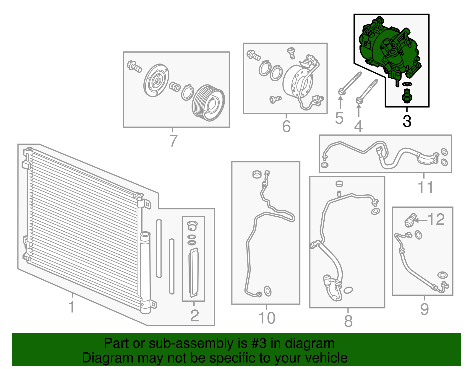 2016-2021 Honda Civic A/C Compressor 38810-5BA-A02 | OEM Parts Online