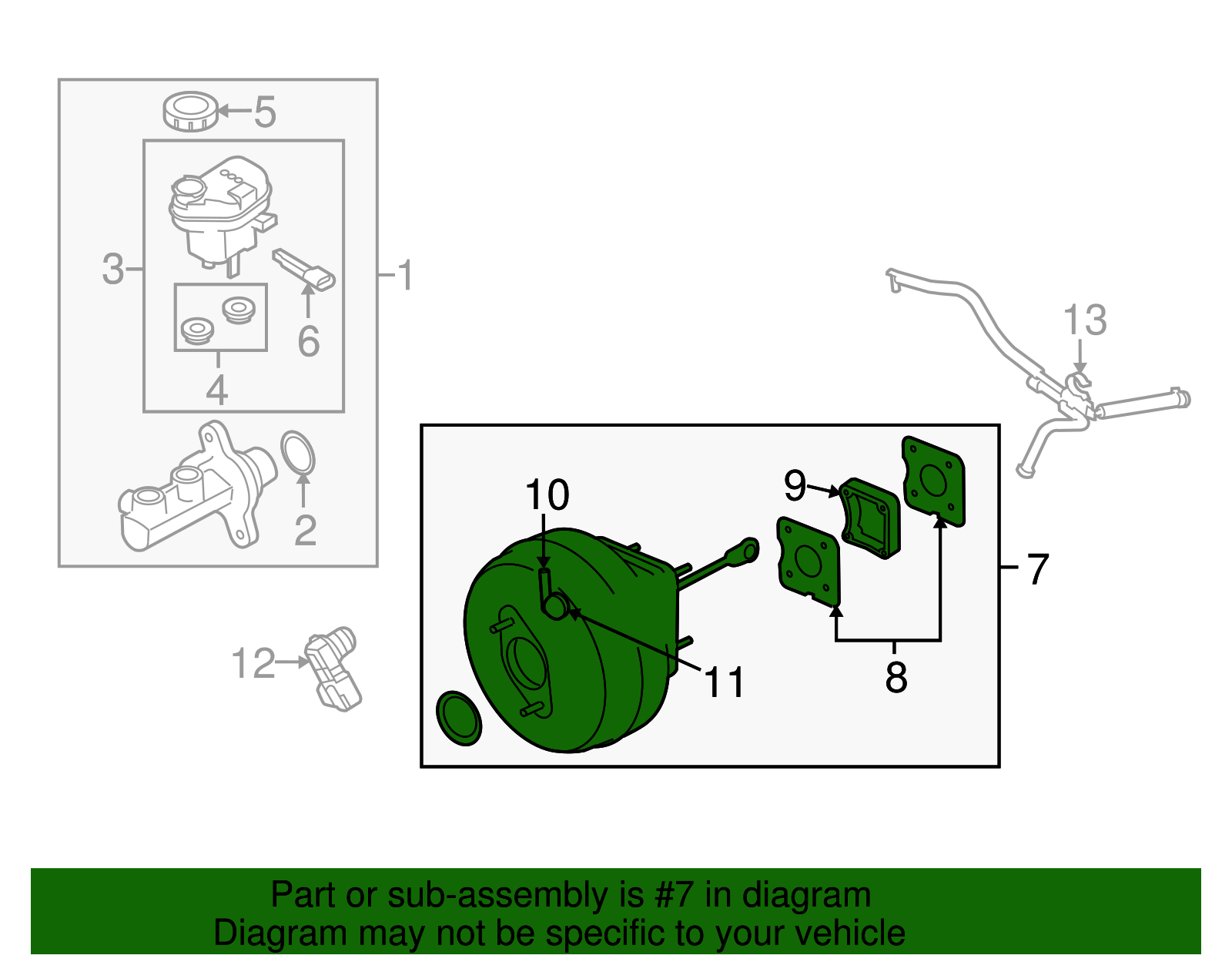BRB-137 - High-Quality Motorcraft™ Power Brake Booster for 2013-2019 ...