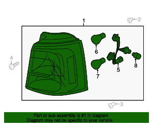 92401-1U500 - Tail Lamp Assembly 2014-2015 Kia Sorento | Kia.Parts Store