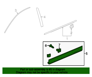 2012-2016 Honda CR-V Lower Molding 75312-T0A-A01 | Genuine Honda Parts