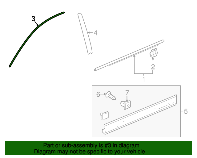 2012-2016 Honda CR-V Drip Molding 72465-T0A-A01 | OEM Parts Online