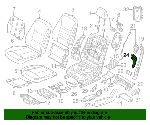 52-10-7-325-062 - Seat Belt Anchor Plate Cover 2014-2020 BMW ...