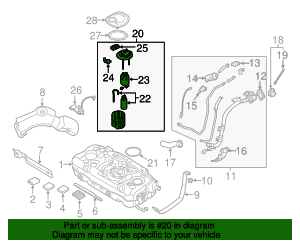 Genuine Fuel Pump Assembly for 2017-2021 Hyundai Ioniq | Part# 31120 ...