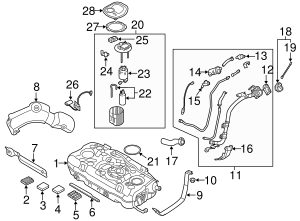 2017-2020 Hyundai Ioniq Fuel Pump 31119-1W100 | OEM Parts Online