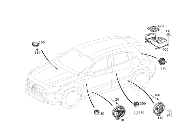 246-820-02-02 - Speaker 2014-2023 Mercedes-Benz | Mercedes-Benz USA Parts