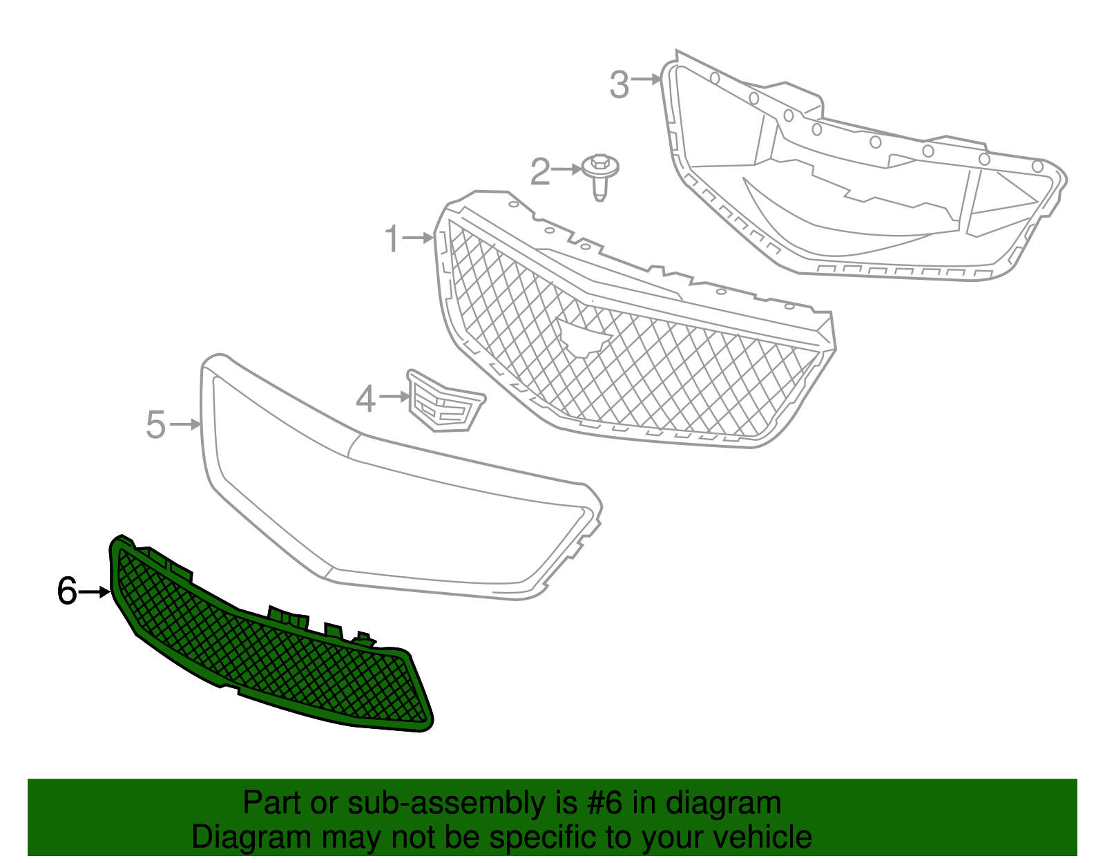 2016-2019 Cadillac CTS Nightrider Chrome Front Grille Water Deflector ...