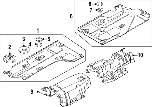 84147-J5000 - Rear Shield 2018-2023 Kia Stinger | Kia.Parts Store