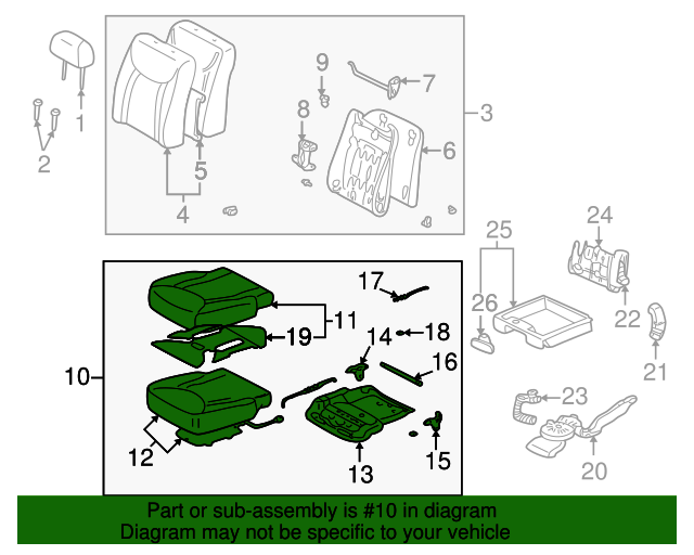 2001-2003 Lexus LS430 Lower Seat Assembly 71410-50770-A2 | Express ...