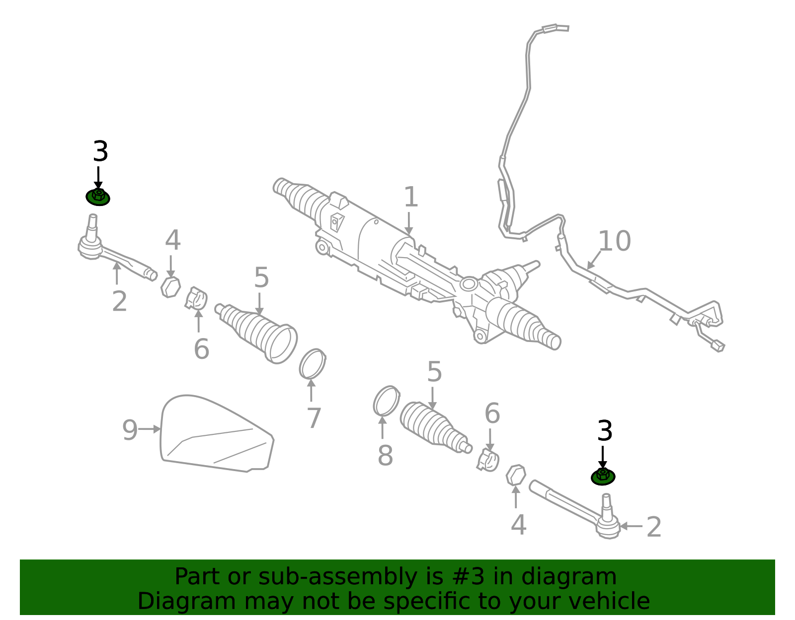2019-2024 Porsche Cayenne Inner Tie Rod Lock Nut WHT-006-151 | OEM ...