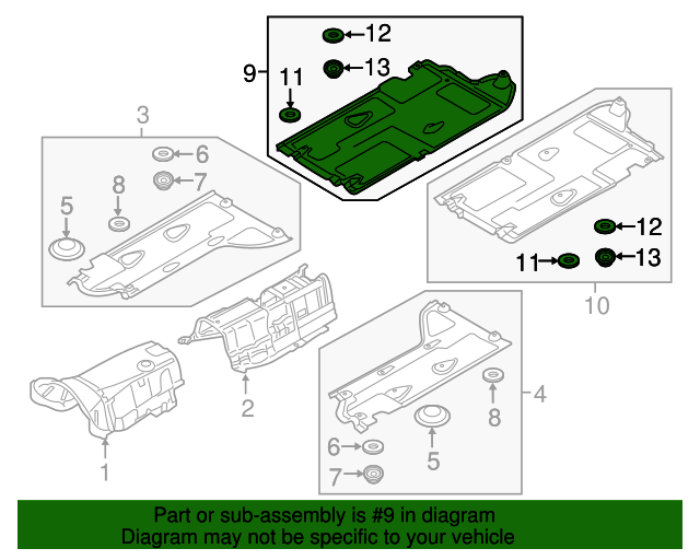84147-B1000 - Floor Pan Splash Shield 2017-2020 Genesis G80 ...