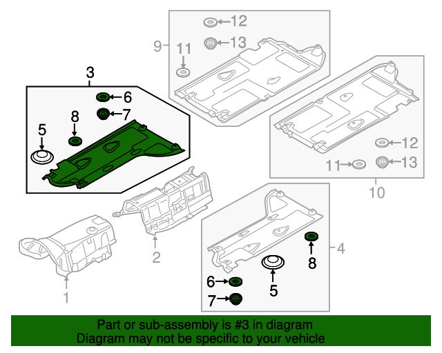 2017-2020 Genesis G80 Floor Pan Splash Shield 84145-B1000 ...