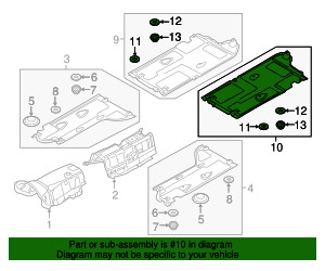 2017-2020 Genesis G80 Under Cover Assembly Floor Rear Left-hand 84137 ...
