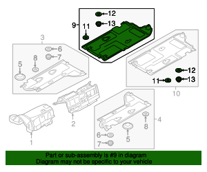 84147-B1000 - Floor Pan Splash Shield 2017-2020 Genesis G80 ...