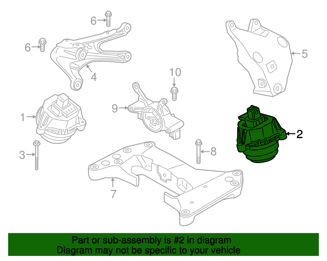 22-11-6-883-245 - Engine Mount 2018-2020 BMW | AutoNationParts.com