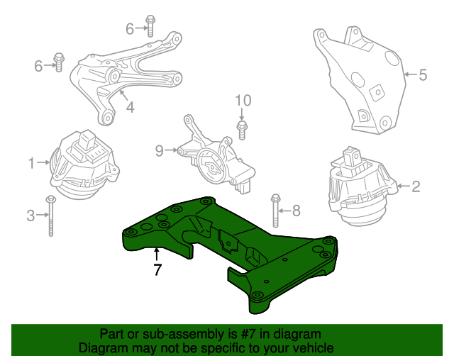 22-31-9-485-330 - Transmission Crossmember 2016-2024 BMW ...