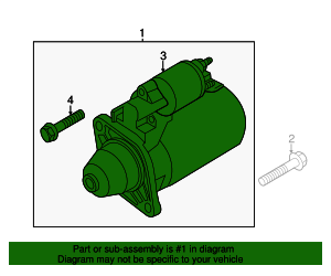 2009-2016 Volkswagen Touareg Starter 059-911-024-H | VW Direct Auto Parts