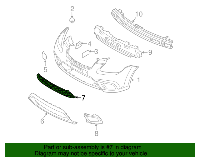 2010-2011 Kia Lower Grille 86525-1G600 | OEM Parts Online