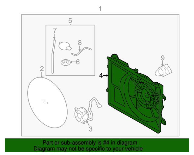 25350-F9250 - Fan Shroud 2018-2023 Kia Rio | Kia.Parts Store