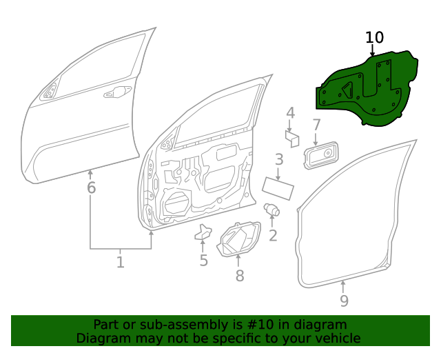67832-04050 - Door Water Deflector 2016-2023 Toyota Tacoma ...