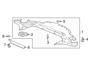 2016-2020 Buick Envision GM 84197387 Underbody Front Air Deflector | GM ...