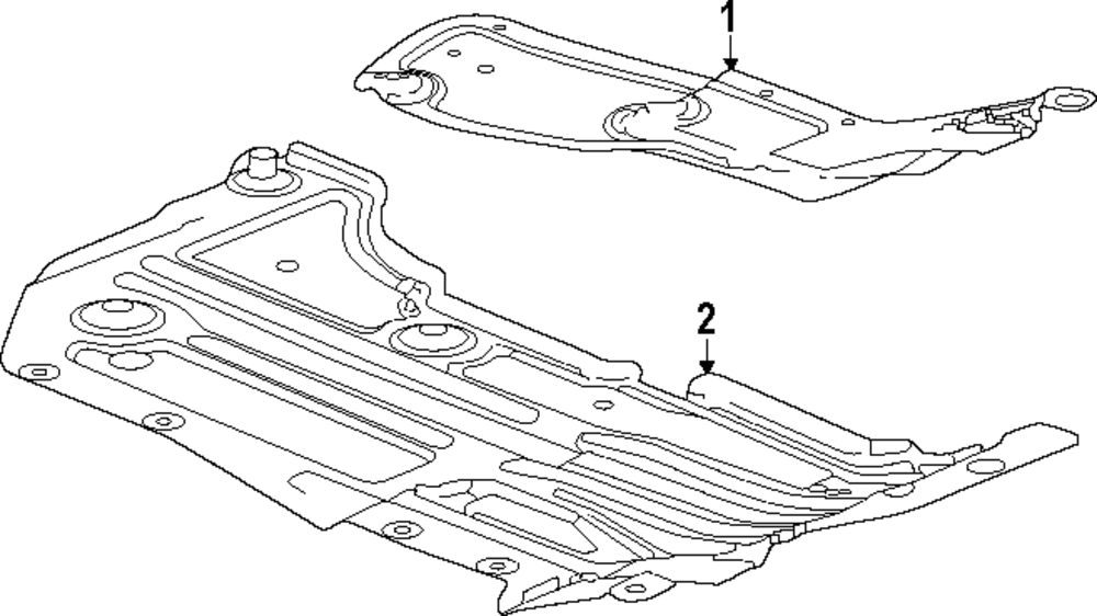2016-2019 Chevrolet Volt Driver Side Front Engine Compartment Splash ...
