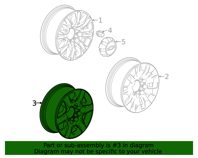 84428945 - 18 Wheels, Multi-Spoke Gloss Black - 2021-2023 GM | World ...