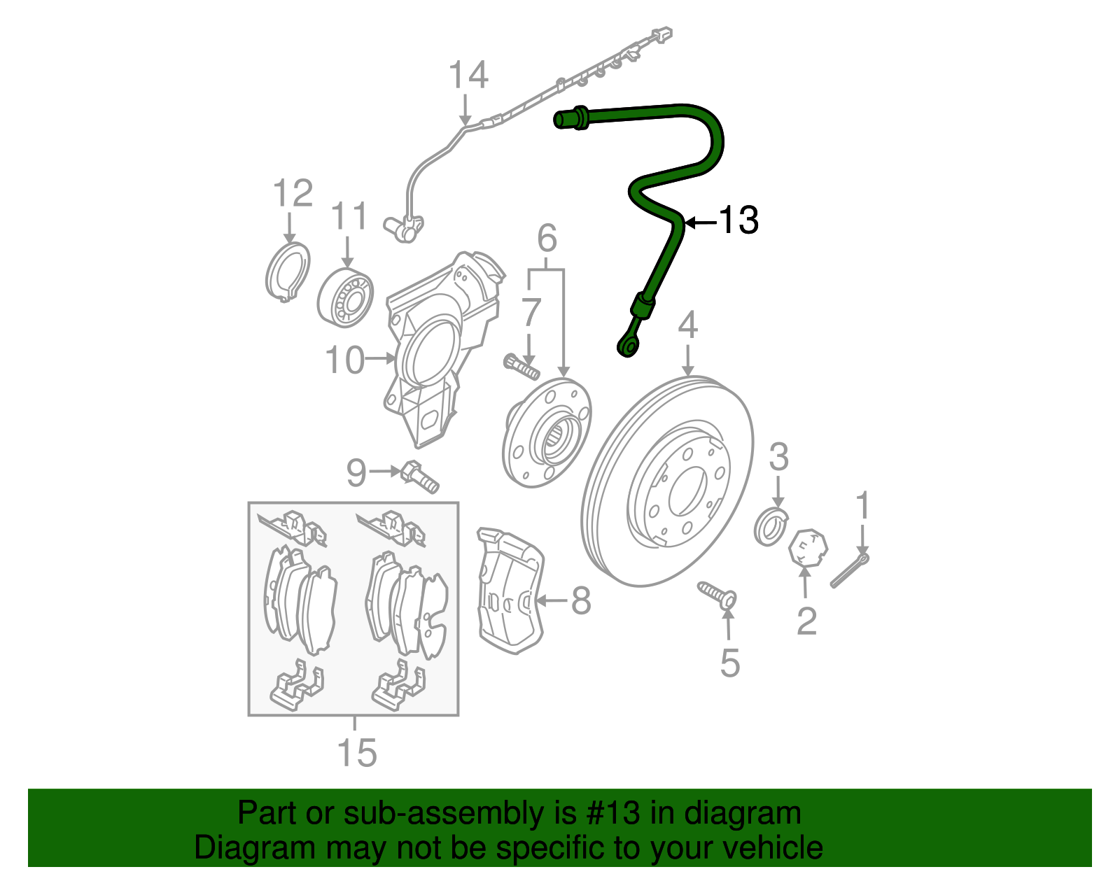 58740-2F000-DS - Brake Hose 2004-2007 Kia | Kia Cheap Parts