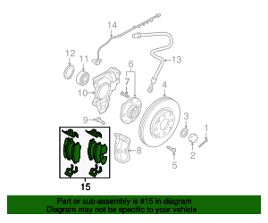 2004-2009 Kia | Brake Pads Front | 58101-2FA10 | Kia Auto Parts