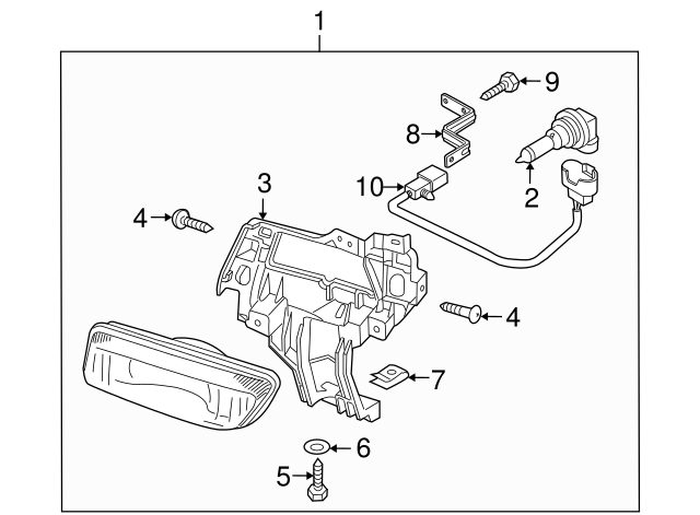 2007-2009 Mazda 3 Fog Lamp Assembly - Passenger Side (RH) BA6R-51-680B ...
