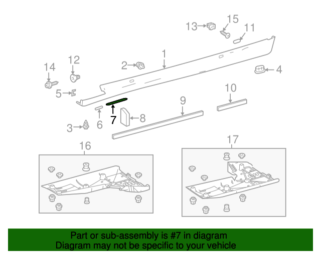 2014-2020 Lexus Rocker Molding Protector 76921-53020 | Longo Lexus