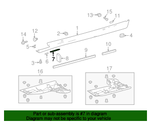 2014-2020 Lexus Rocker Molding Protector 76921-53020 | OEM Parts Online