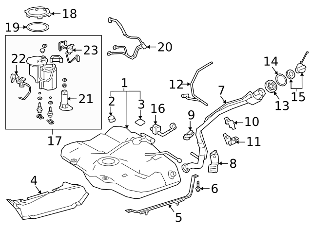 2018-2023 Toyota Tank Shield 77641-06030 | Toyota Parts