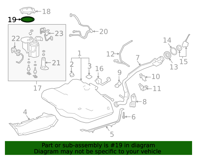 2016-2024 Toyota Fuel Pump Gasket 90301-31016 | Toyota Parts Center
