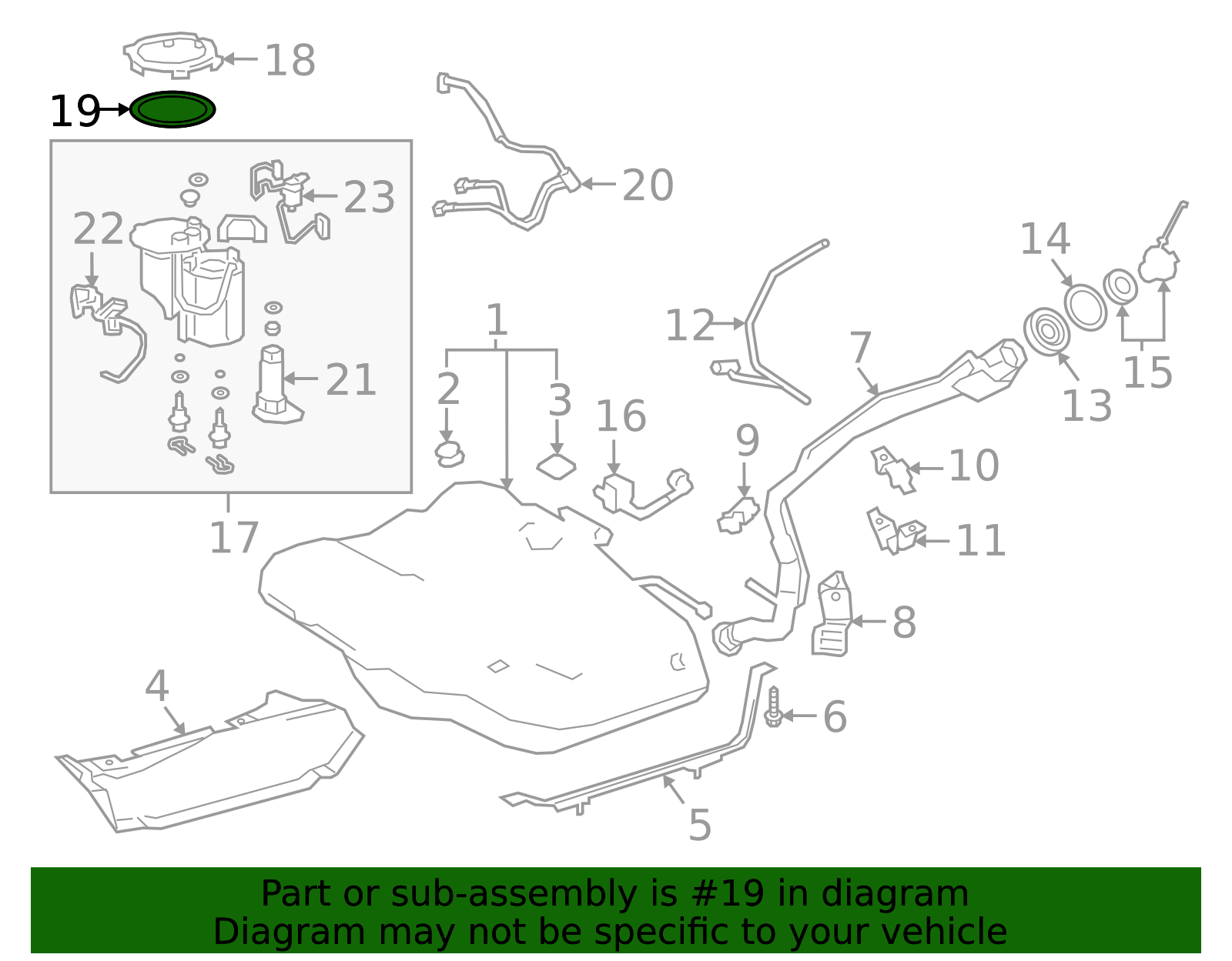 23224-0P011 - Fuel Pump Gasket 2016-2024 Toyota | Longo Toyota Parts