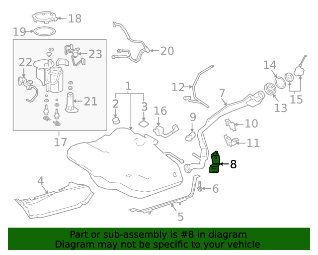 2019-2022 Toyota Avalon Filler Pipe Protector 77277-41010 | Sparks Parts
