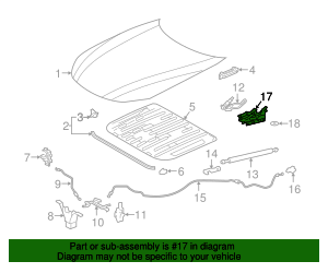 2018-2024 Lexus Hinge 53410-50110 | OEM Parts Online