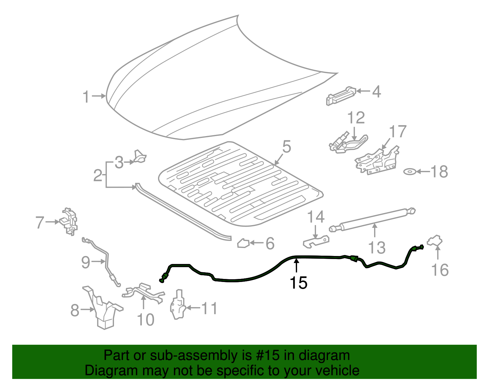53630-50080 - High-Quality Hood Release Cable for 2018-2019 Lexus ...