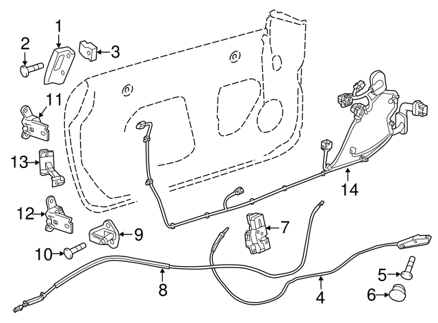 2008-2014 Cadillac CTS Primed Front Passenger Side Exterior Door Handle ...