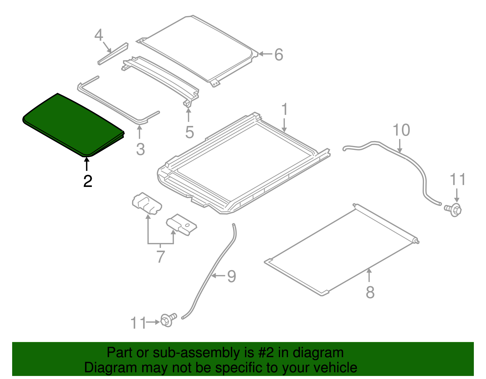 91210-5AA1A - Front Glass - 2015-2024 Nissan Murano | Nissan OEM Parts ...