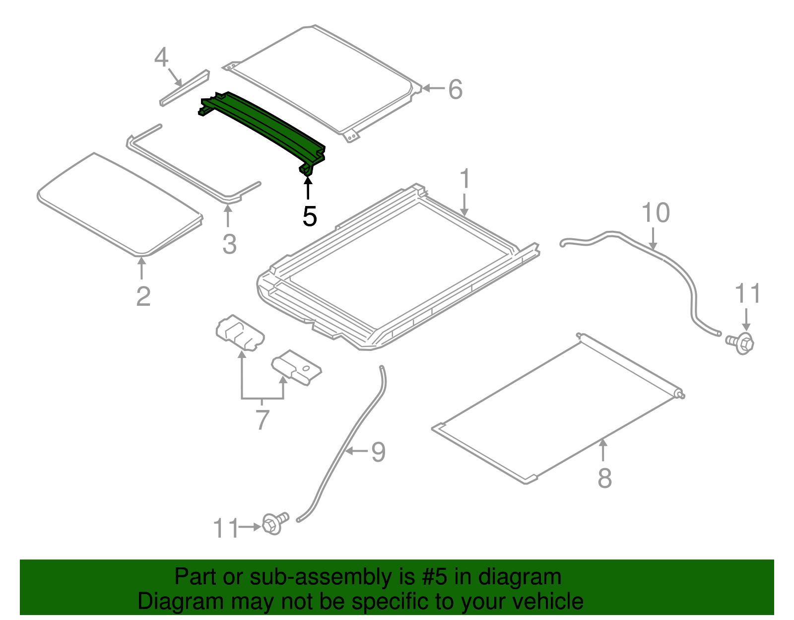 2015-2024 Nissan Murano Sunroof Drip Rail 91360-5AA1A | Bill Kay Nissan ...