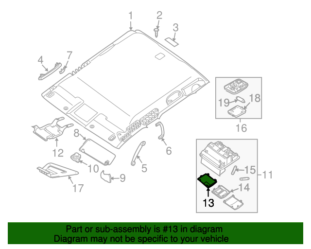 2005-2019 Nissan Map Lamp Lens - Driver's Side (LH) 26432-EA000 ...