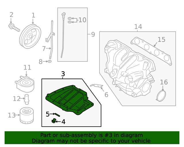2019-2022 Hyundai Veloster N Oil Pan 21510-2GPA0 | OEM Parts Online