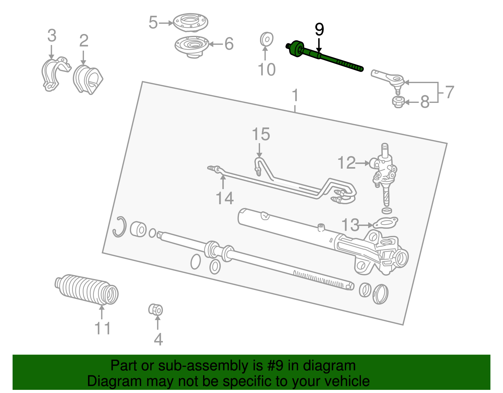 53010-S0X-A02 - Inner Tie Rod 2002-2004 Honda Odyssey | Honda Parts Online