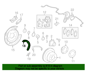 46530-34010 - Parking Brake Shoe, Individual 2008-2021 Lexus LX570 ...