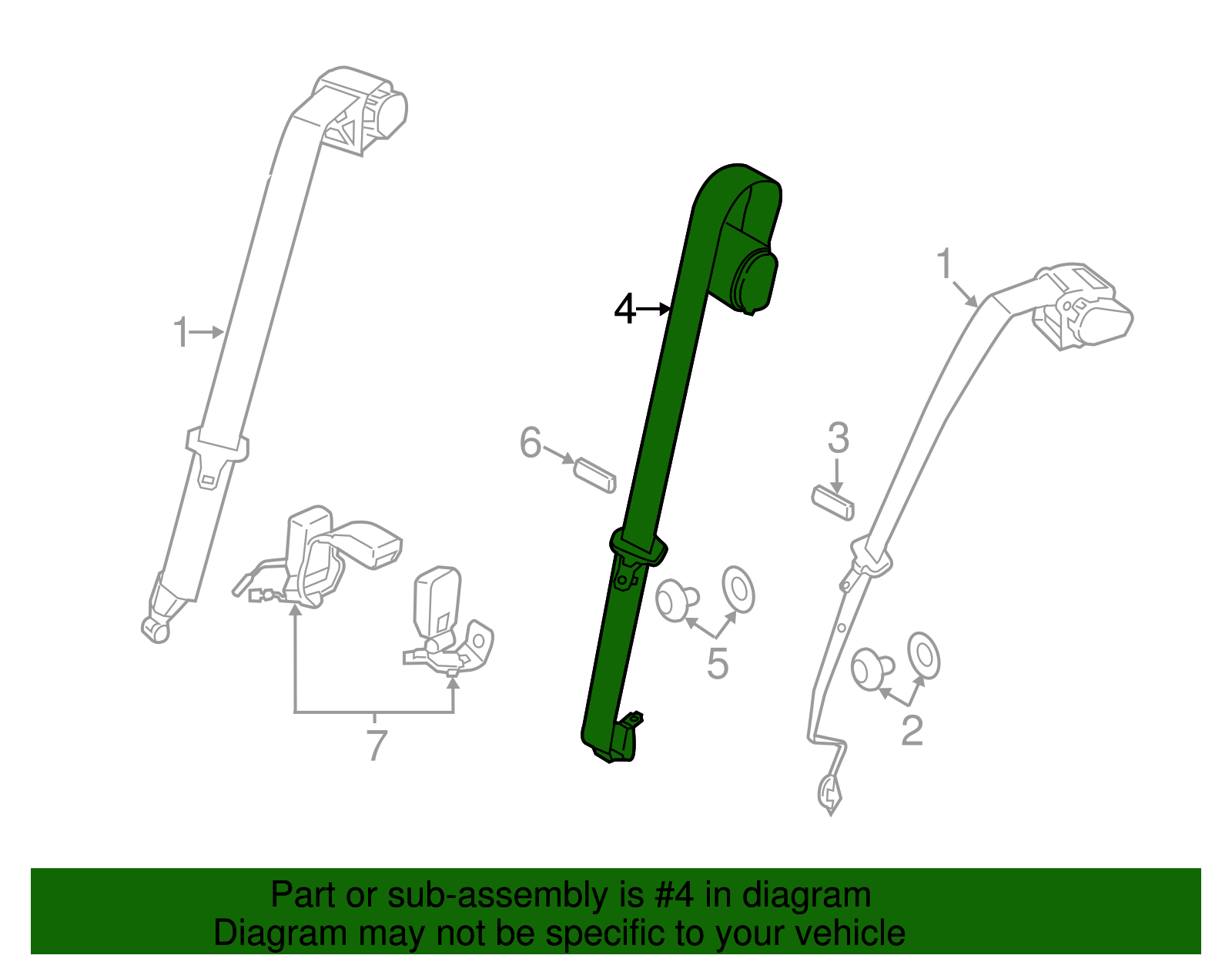 72-11-7-309-369 - Lap & Shoulder Belt - 2013-2019 BMW | BMW Parts Exchange