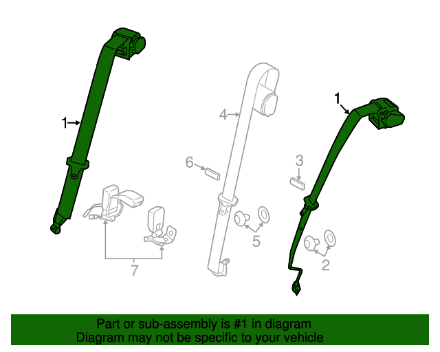 Genuine BMW 72-11-7-243-309 | Lap & Shoulder Belt | FREE Shipping on ...