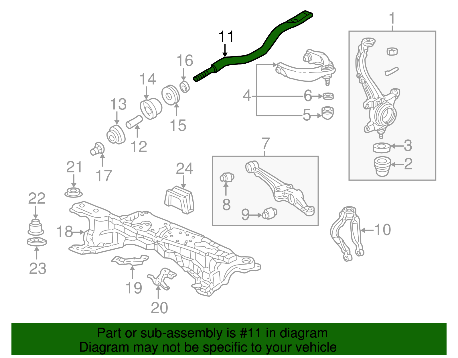 51362-S84-A01 - 1998-2002 Honda Accord - Rod Front Radius | Genuine ...