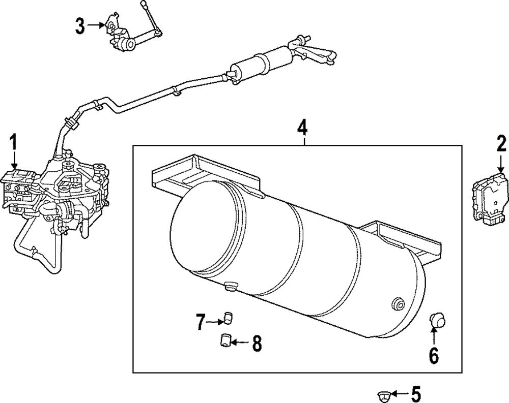 2022-2024 GMC Air Suspension Compressor Line Adapter 84979848 GM ...