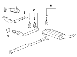 2007-2009 GM Three-Way Catalytic Converter Kit with Exhaust Manifold ...